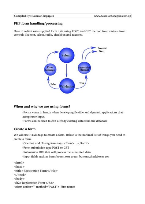 Form Processing Pdf With Basic Functions Php Form Handlingprocessing