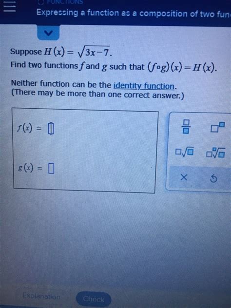Solved Expressing A Function As A Composition Of Two Fun Chegg