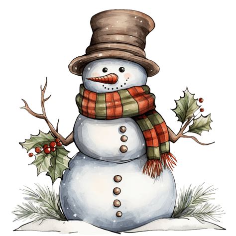 Cute Snowman Clip Art Perfect For Winter Projects And Designs
