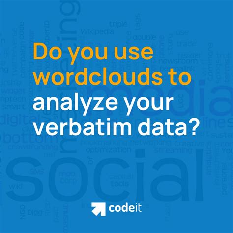 Codeit On Linkedin Wordclouds Verbatimdata Openendanalysis
