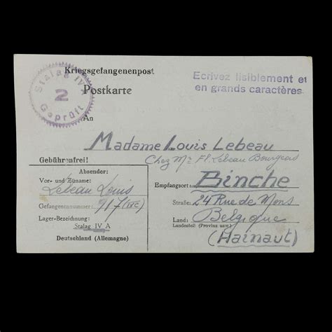 Prisoner Of War Postcard Oflag Iva