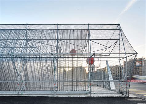 Peris Toral Arquitectes Uses Scaffolding To Create Temporary Pavilion