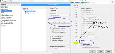 Compiled Vi Always Runs When Opened Labview 2013 Bug Ni Community