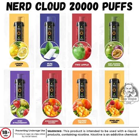 Nerd Cloud 20000 Puffs Disposable Vape Device Top Vape Uae