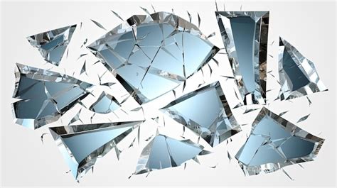 Premium Ai Image Broken Glass Pieces