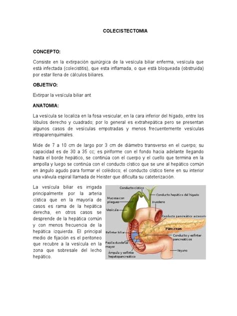 Tec Qx Colecistectomia Abierta Pdf Vesícula Biliar Sistema Exocrino
