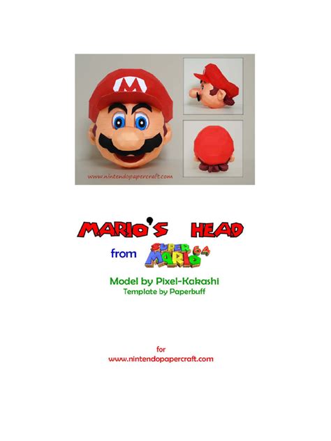 Mario Head 15cm Unlined A4 Pdf