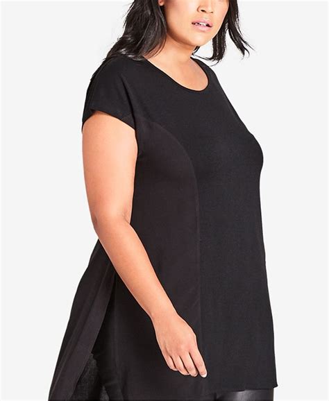 City Chic Trendy Plus Size High Low Top Macys