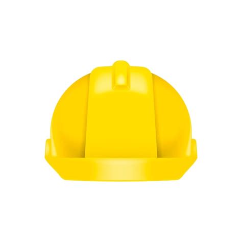 Premium Vector Yellow Safety Construction Helmet Front View