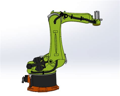 带旋转底座的机械手solidworks 2018模型图纸下载 懒石网