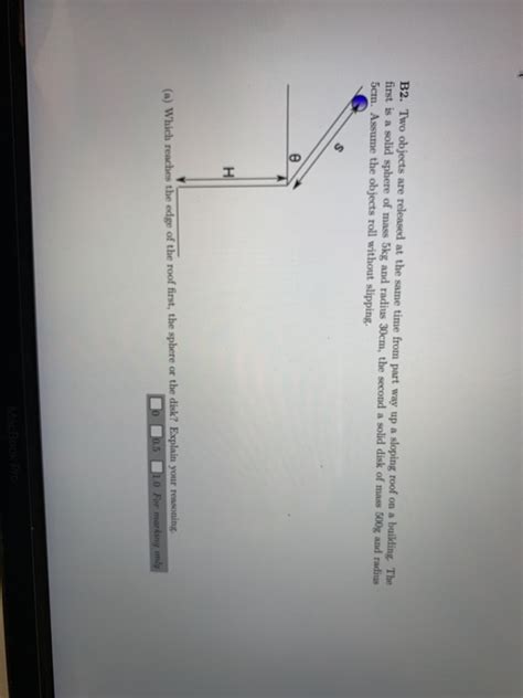 Solved B2 Two Objects Are Released At The Same Time From