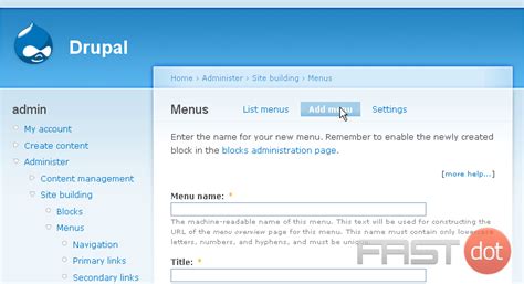 Create Menus In Drupal
