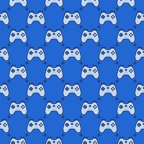 Gamer Game Controller Vector Gamepad Colored Blue Seamless Pattern 35883986 Vector Art At Vecteezy