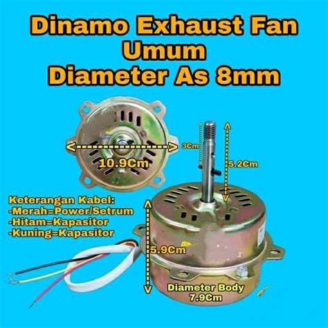Jual Dinamo Kipas Angin Motor Kipas Hexos Exhaust Hexsos Fan
