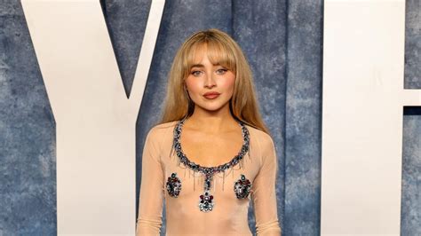 Sabrina Carpenter Wore A See Through Nude Gown With Built In Pasties