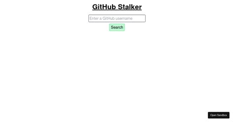 Github Stalker Codesandbox