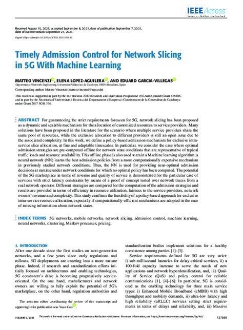 Pdf Timely Admission Control For Network Slicing In 5g With Machine Learning