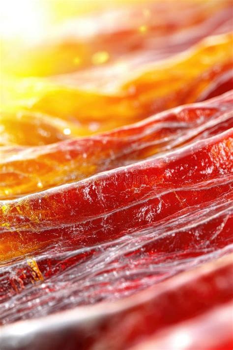 Vibrant Close Up Of Colorful Translucent Sheets In Sunlight Stock