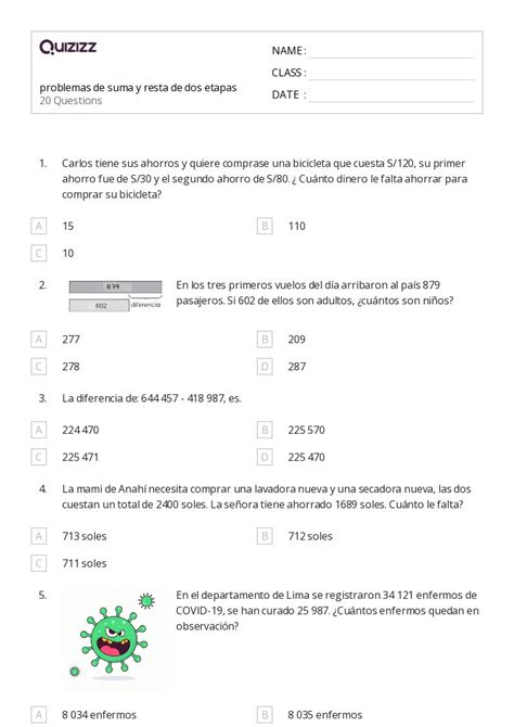 Problemas De Matematicas De Sexto Grado