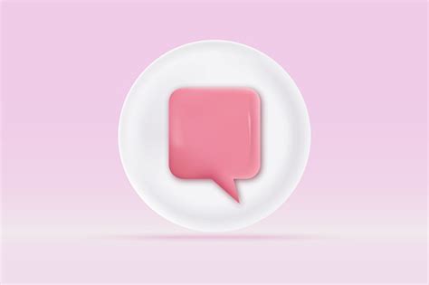 앱 기호가 있는 3d 말풍선은 밝은 장미 배경에 격리되어 있습니다 현실적인 소셜 미디어 채팅 3d 벡터 렌더링 그림 3차원 형태에 대한 스톡 벡터 아트 및 기타 이미지