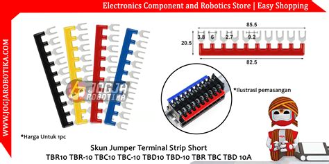Skun Jumper Terminal Strip Short Tbr10 Tbr 10 Tbc10 Tbc 10 Tbd10 Tbd 10 Tbr Tbc Tbd 10a Merah