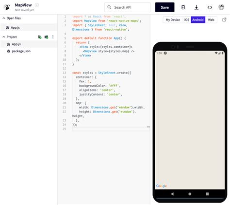 Blank Map On Android With Expo Go Even On The Official Example · Issue 4393 · React Native