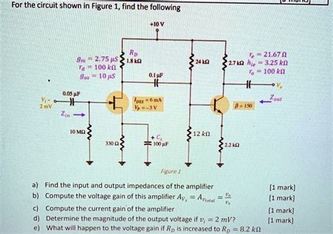Solved Figure 1 Circuit Diagram For The Circuit Shown In Figure 1