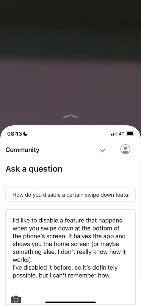 How Do You Disable A Certain Swipe Down F Apple Community