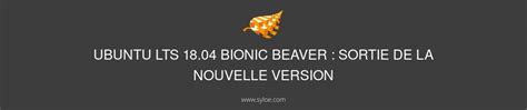Ubuntu Lts 1804 Bionic Beaver Sortie De La Nouvelle Version Syloé