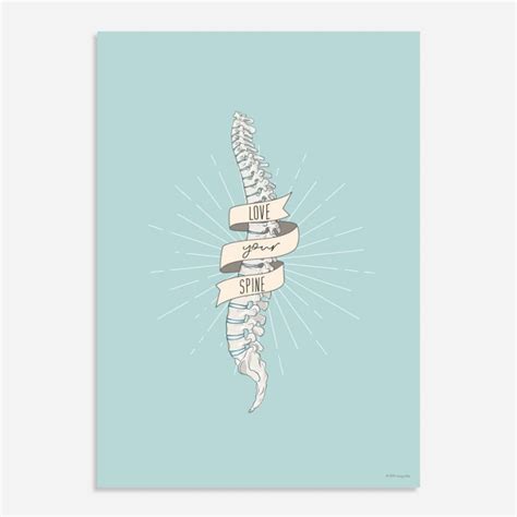 SPINAL NERVE CHART Poster By Kirografiks