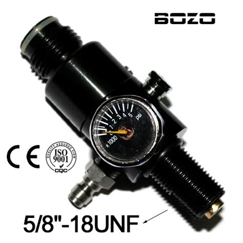 Co2 실린더 슈팅 페인트 볼 4500psi 에어 탱크 압축 공기 조절기 출력 압력 800psi 58 18unf