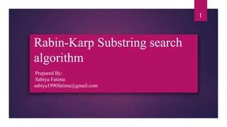 Rabin Carp String Matching Algorithm Pptx