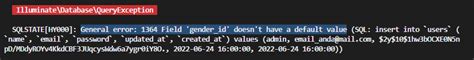 General Error 1364 Field Gender Id Doesn T Have A Default Value Issue 48 Ryanaidilp