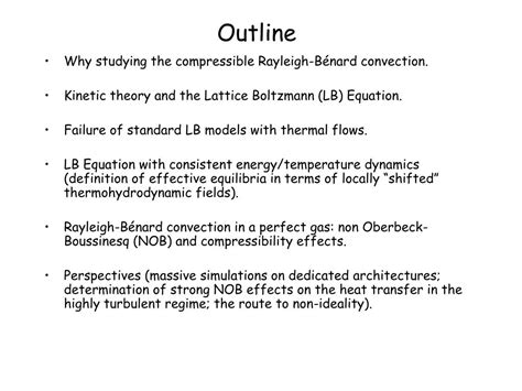 Ppt A Self Consistent Lattice Boltzmann Model For The Compressible