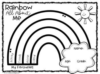 All About Me Rainbow Writing Activity By The Exceptional Playground