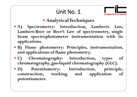 Solution Analytical Techniques Basic Analytical Techniques Classification Of Analytical