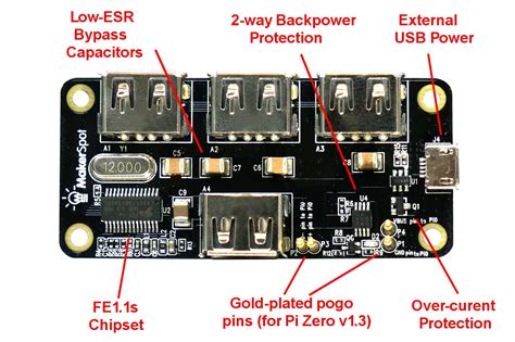 3rd Gen Stackable Usb Hub For Raspberry Pi Zero