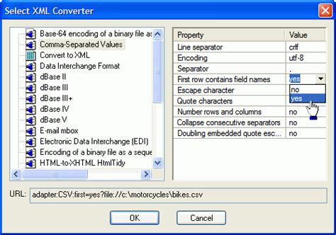 Convert CSV To XML