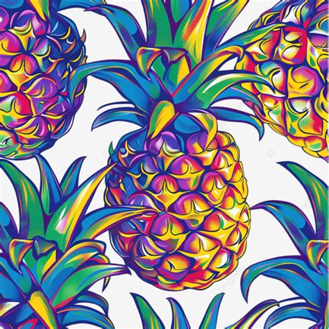 Patrón Sin Costuras De Piña De Arte Pop Png Dibujos Comida De Verano