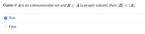 Solved Two Infinite Sets A And B Have The Same Cardinality