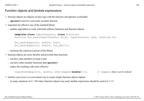 Function Objects And Lambda Expressions