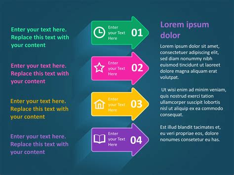 Colorful Arrow List PowerPoint Diagram Slides Colorful Arrow List PPT Diagram Slides