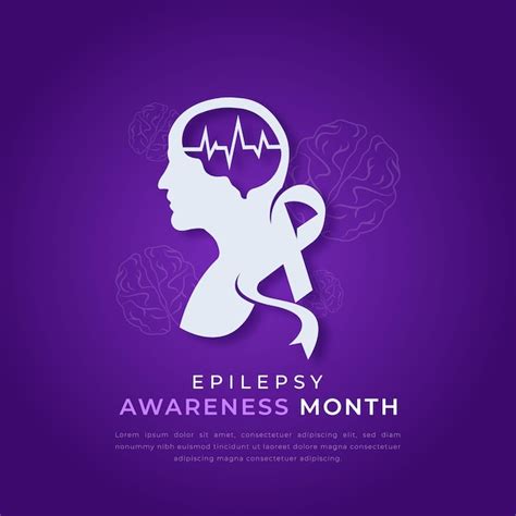 Premium Vector Epilepsy Awareness Month Paper Cut Style Design