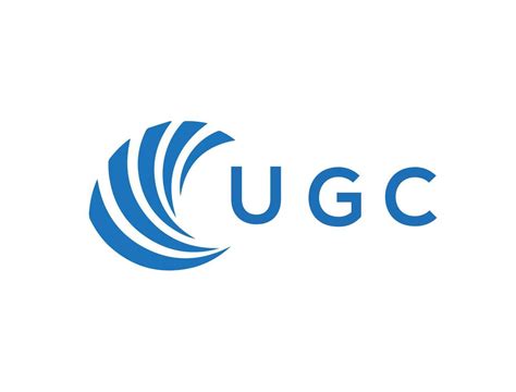 Ugc Letter Logo Design On White Background Ugc Creative Circle Letter