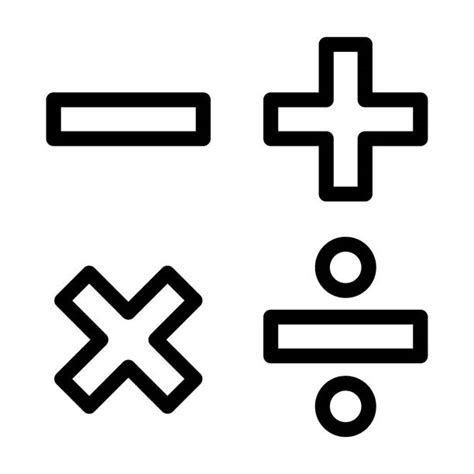 Plus Minus Multiply Divide Symbols