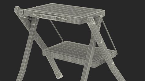 Step Stool Red 3d Model 29 3ds Blend C4d Fbx Max Ma Lxo Obj