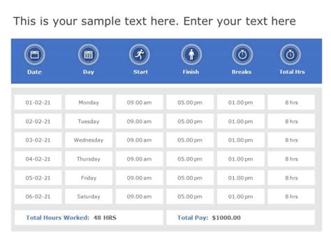 Work Man Hours PowerPoint Template SlideUpLift