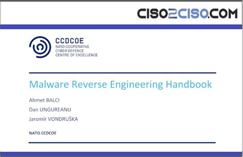 Malware Reverse Engineering Handbook Ciso2ciso Com And Cyber Security Group