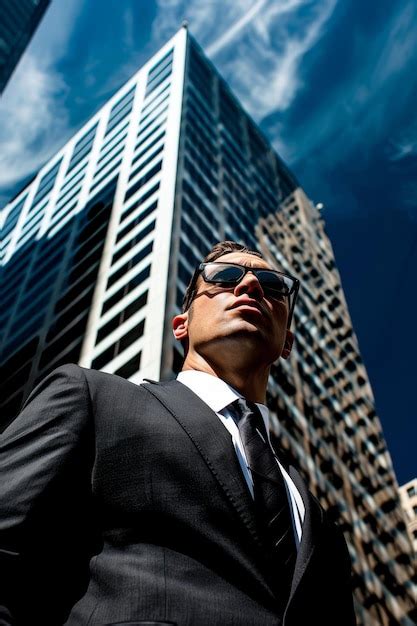 Premium Photo A Man In A Suit And Sunglasses