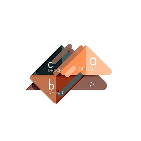 Premium Vector Triangle Data Visualization Design Option Infographic